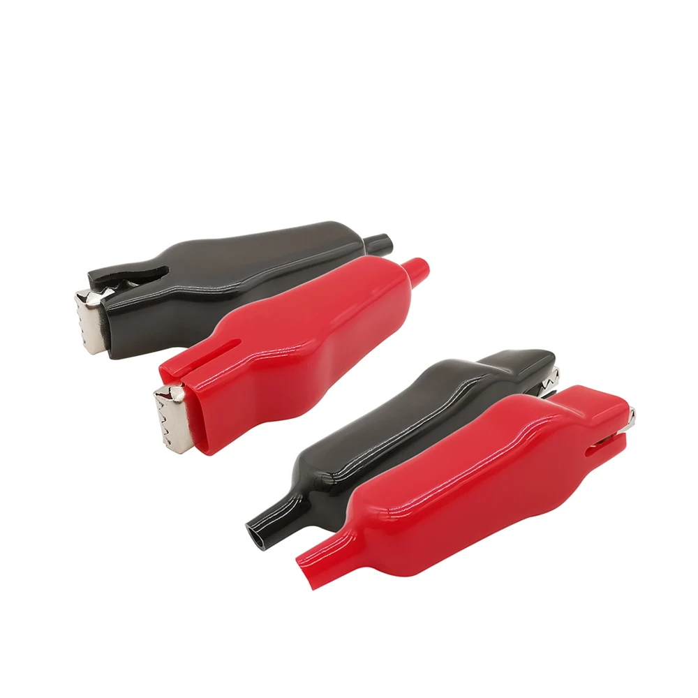 2Pair 20A Sheathed Alligator Clip Double-Ended Crocodile Clips ...