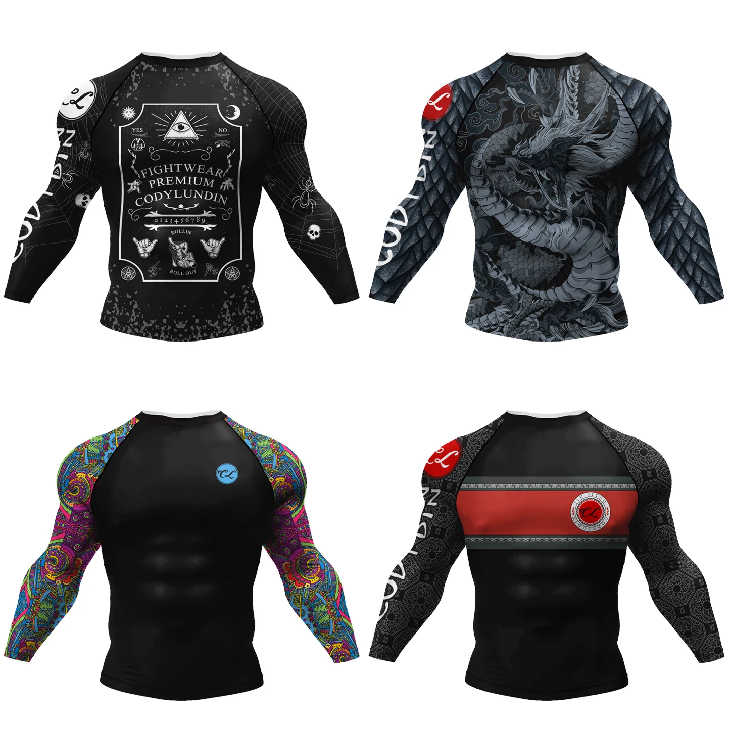 Cody-Lundin-Men-Cool-Fighting-Wear-jiu-jitsu-BJJ-Boxing-Rashguard ...