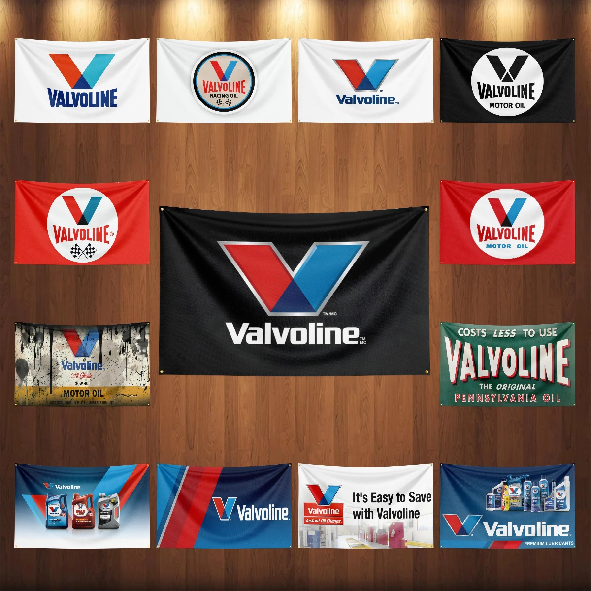 3x5 Ft V-Valvolines Motor Car Oil Flag Motoring Racing Workshop Car ...