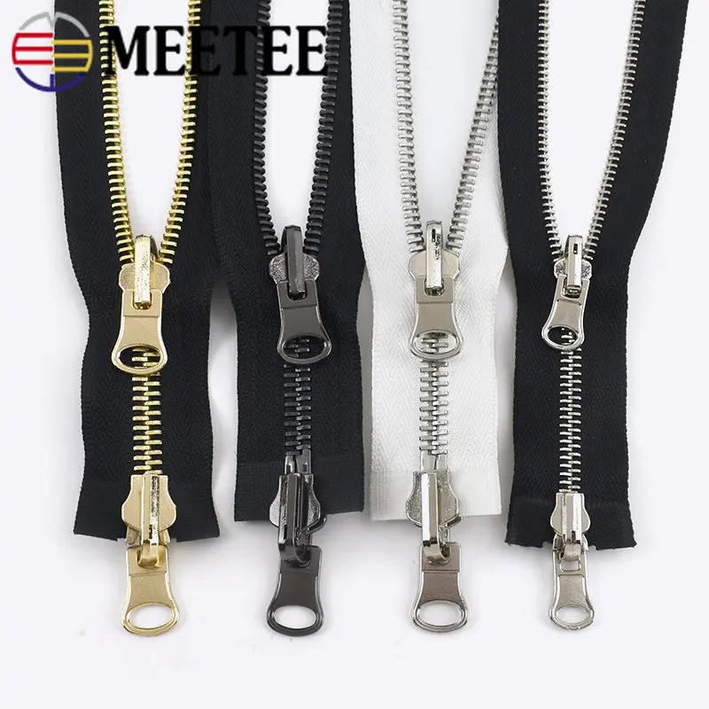 Meetee-1pc-60-120cm-5-8-Metal-Rotary-Slider-Open-End-Zipper-Reversible ...