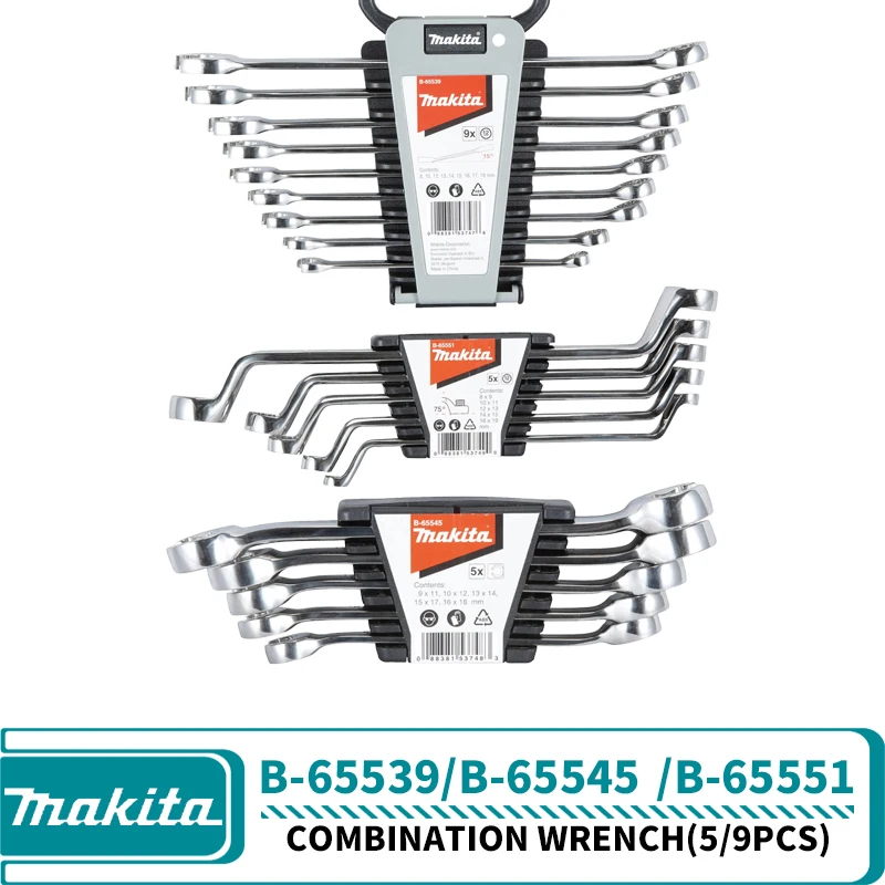 Makita B 65539 chave de combinação 9 peças. Conjunto B 65545 chave de ...