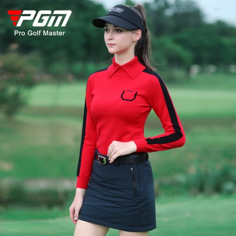 Pgm 여성용 골프 스포츠 스웨터 여성용 패션 골프 의류 긴팔 슬림 스웨터 칼라 폴로 캐주얼 스포츠 셔츠 Aliexpress