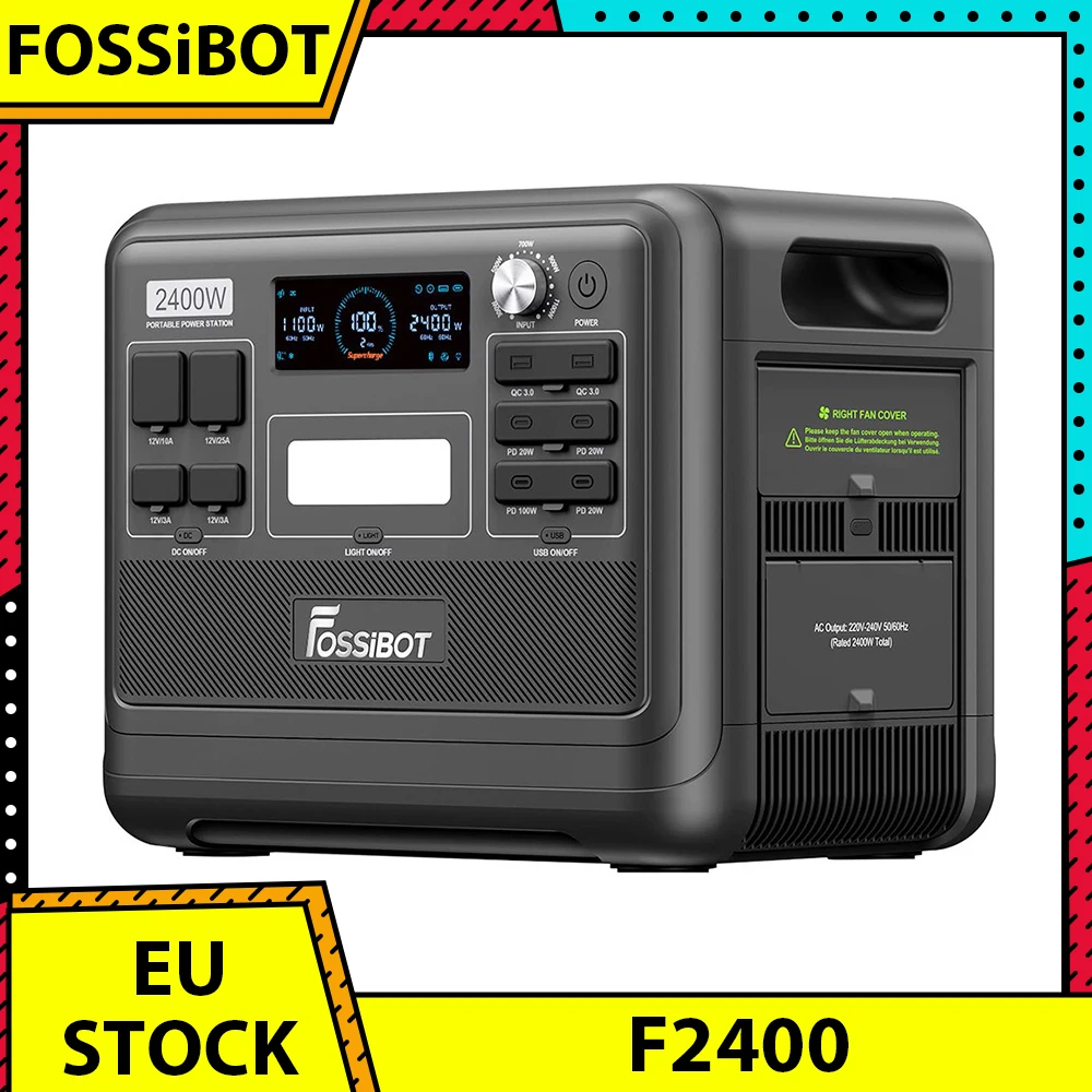 FOSSiBOT-F2400-Portable-Power-Station-2048Wh-640000mAh-LiFePO4-Battery ...