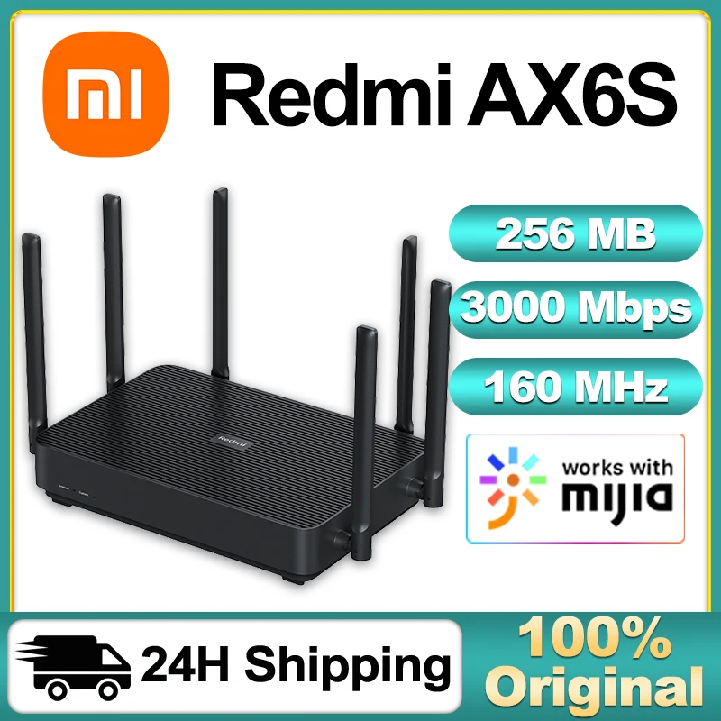 Novo Xiaomi Redmi Ax6s Roteador Sem Fio 3200 Mbps Vpn Sistema De Malha Wifi 6 2.4g 5g Dupla ...