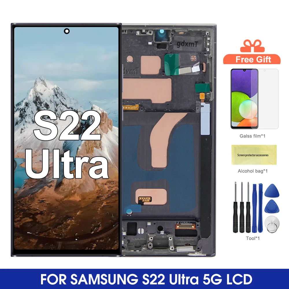 6.72'' S22 Ultra Display Screen Replacement for Samsung Galaxy S22 ...