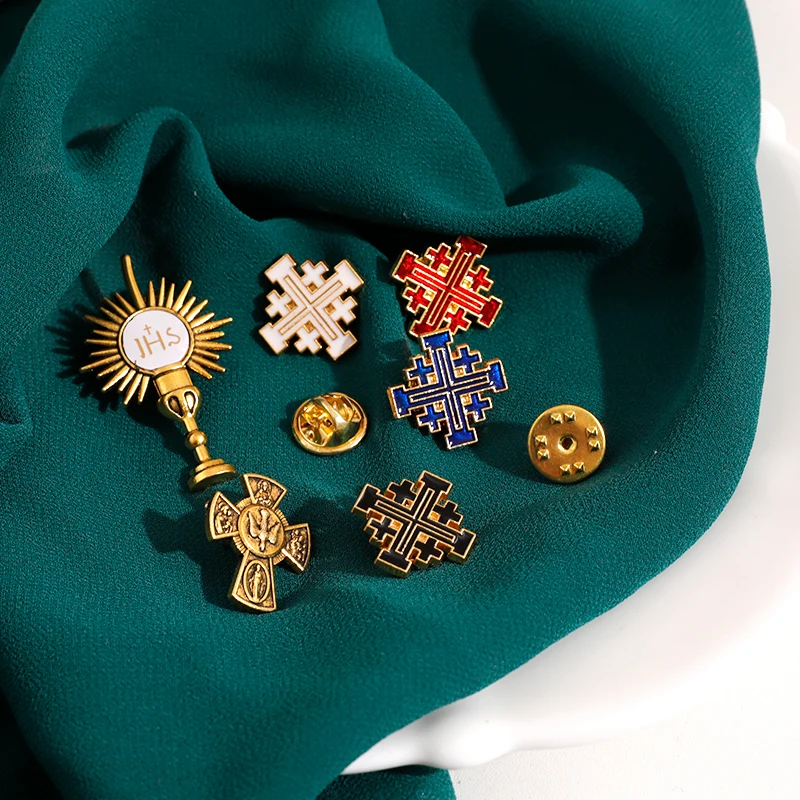 Jewelry-Jerusalem-Cross-Brooch-Religious-Church-Souvenir-Gifts-Catholic ...
