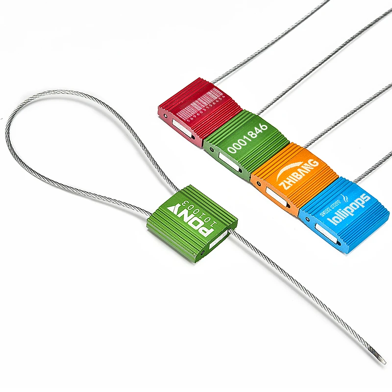 Selos numerados invioláveis do cabo da segurança alta das etiquetas ...