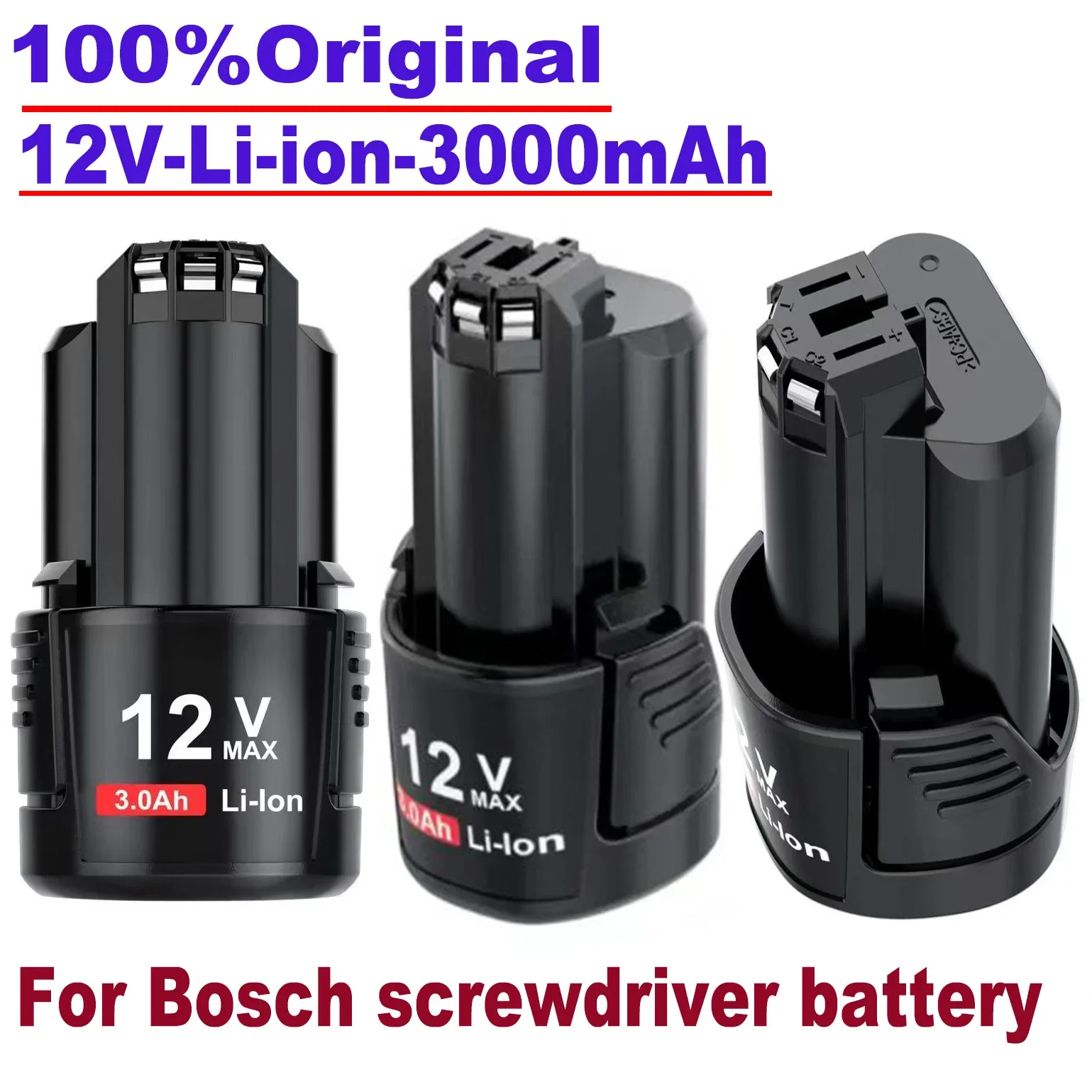 For-Bosch-lithium-ion-rechargeable-battery-12V-10-8V-charger-3000mAh ...