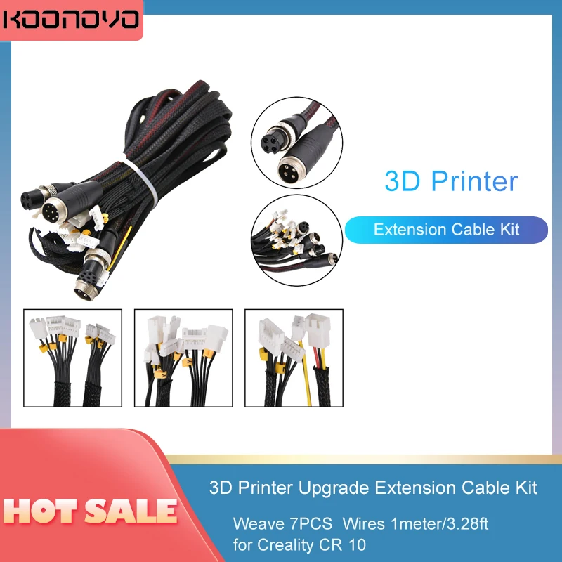 Kit de Cable de extensión para impresora 3D, accesorios Koonovo de ...