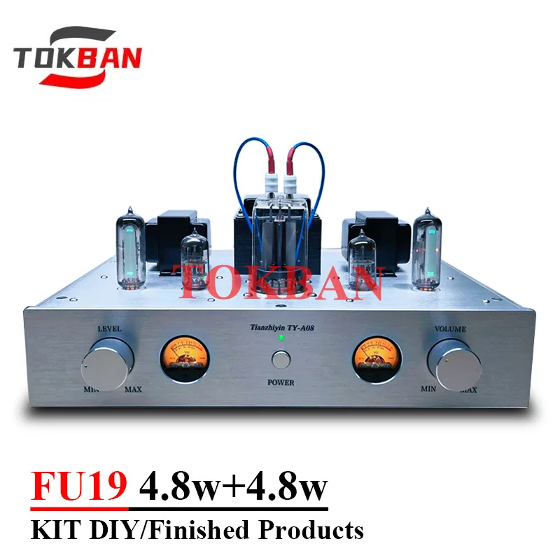 Tokban Fu19 Vacuum Tube Amplifier Diy Kit 4.8w*2 Vu Meter Bluetooth 5.0 ...