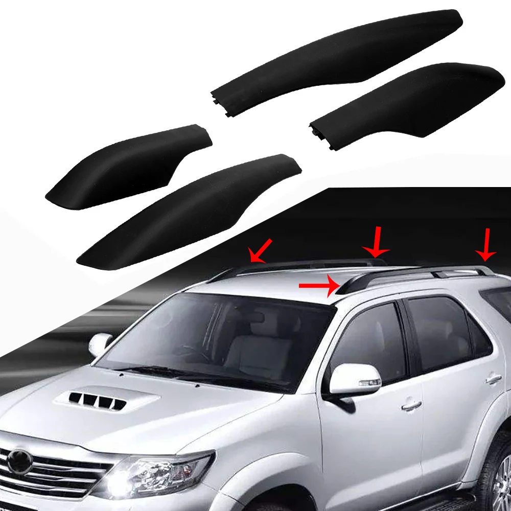 Replace 4Pcs Roof Rack Bar Rail End Cover Shell Cap For Toyota Fortuner ...