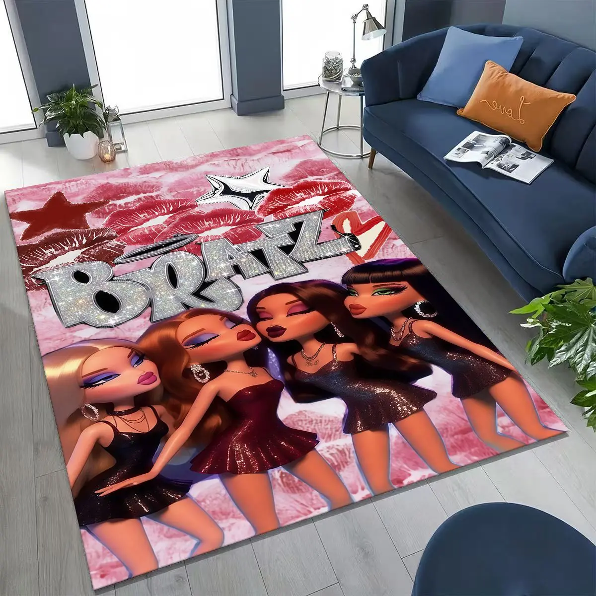 Fashion Girls Bratz Doll Cartoon Art Rug for Bedroom Living Room Sofa ...
