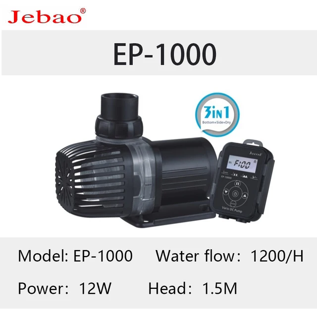 2023 Jebao Jecod aquarium EP submersible pump LCD display WIFI fish tank inverter silent top ...