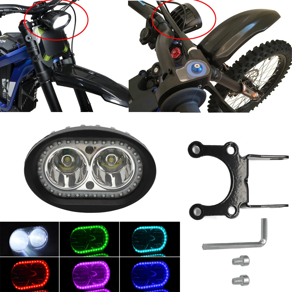 Headlight-For-Surron-Light-Bee-X-LED-Five-Colors-Head-Light-Switch-Plug ...