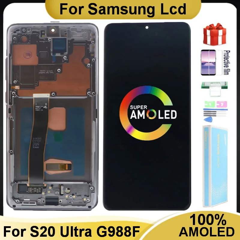 Super-AMOLED-Screen-For-Samsung-Galaxy-S20-Ultra-Lcd-G988-G988F-G988B ...
