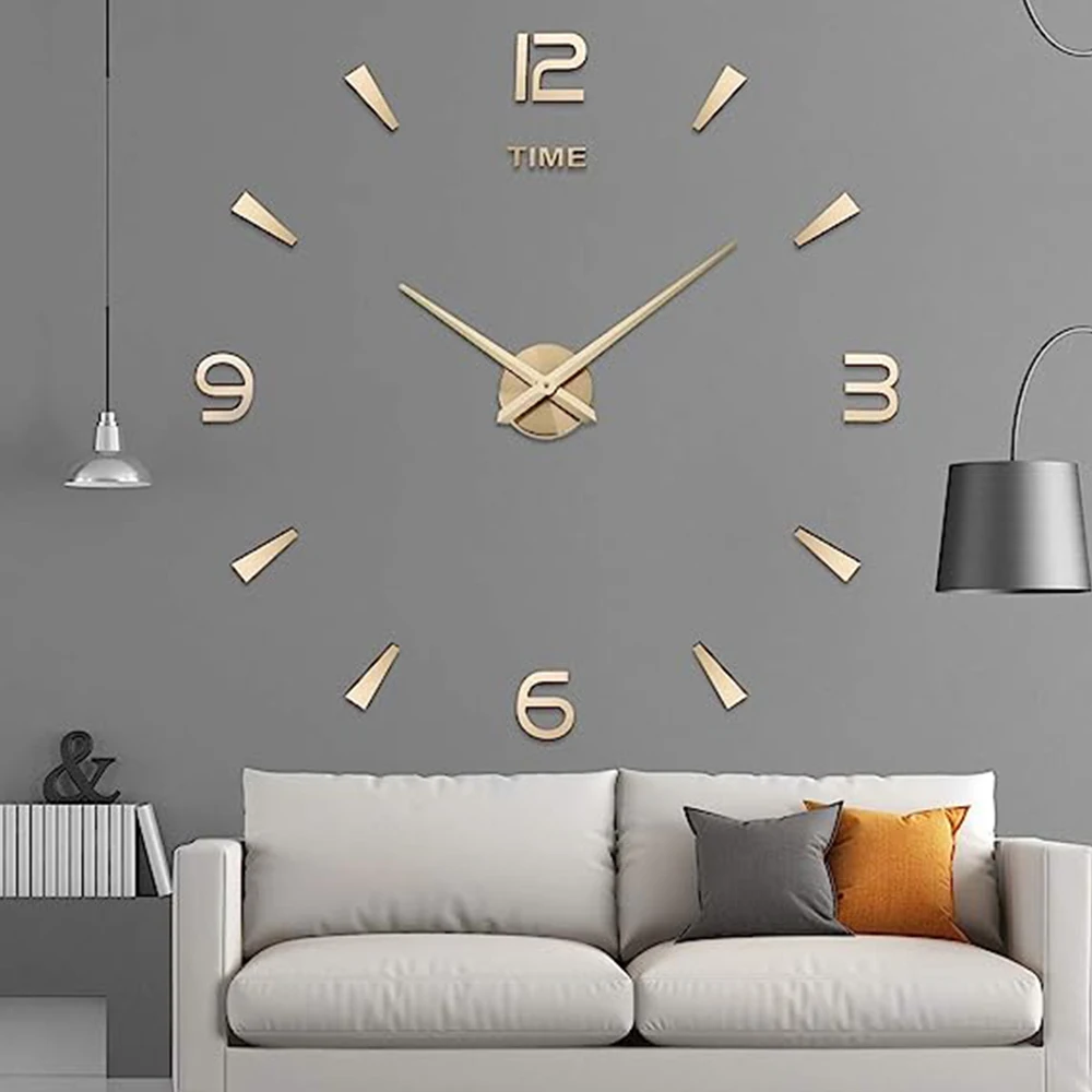 27-47-Wall-Clock-for-Living-Room-Decor-Frameless-DIY-Modern-Wall-Clocks ...