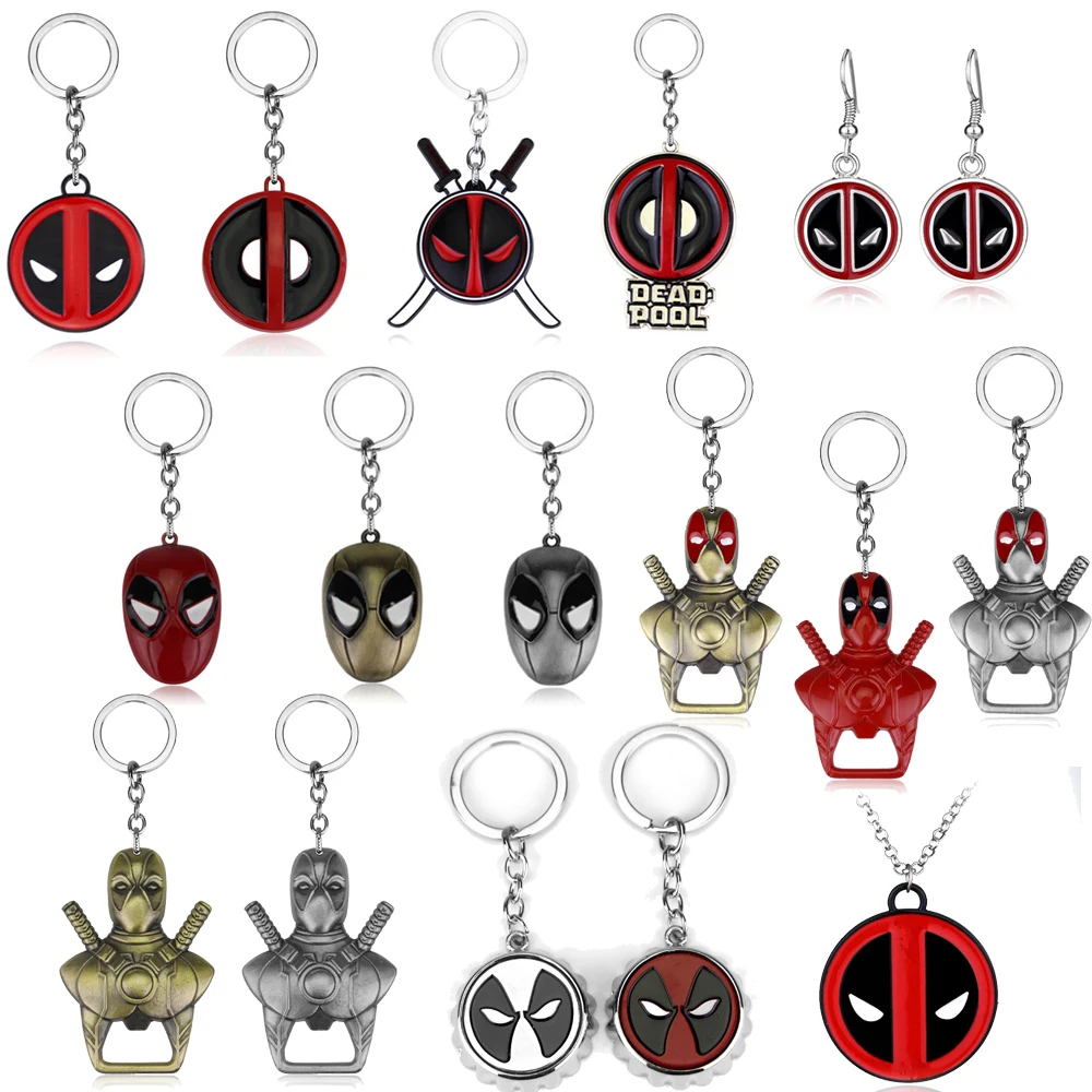 Marvel-X-men-Deadpool-Keychain-Alloy-Necklace-Pendant-Llavero-Men ...