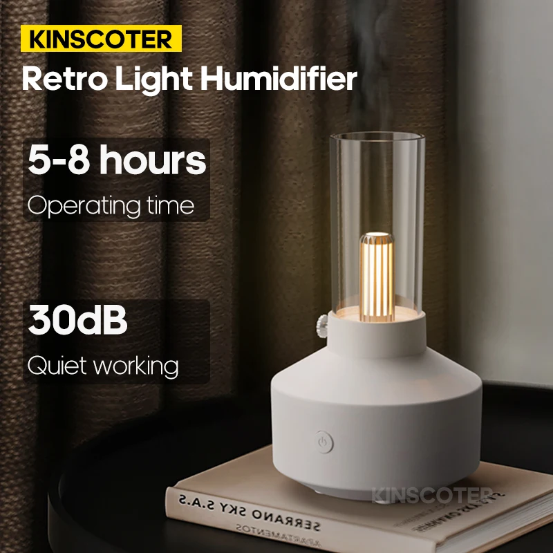 2023 Retro Light Aroma Diffuser Silent LED Light Filament Night Light ...