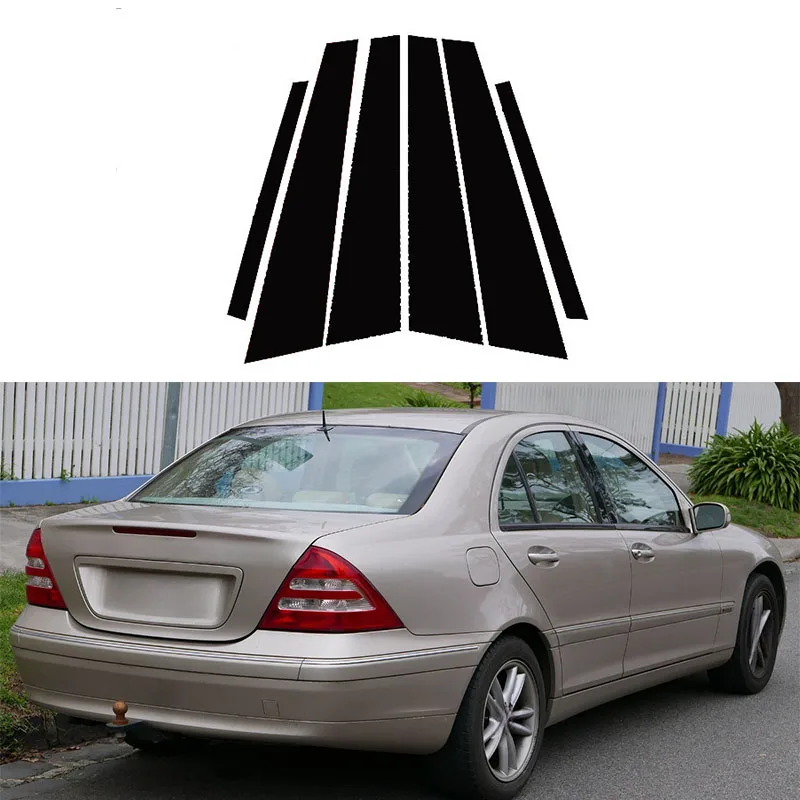 Car Window Door Pillar Posts Stickers Covers Trim Decal For Mercedes ...
