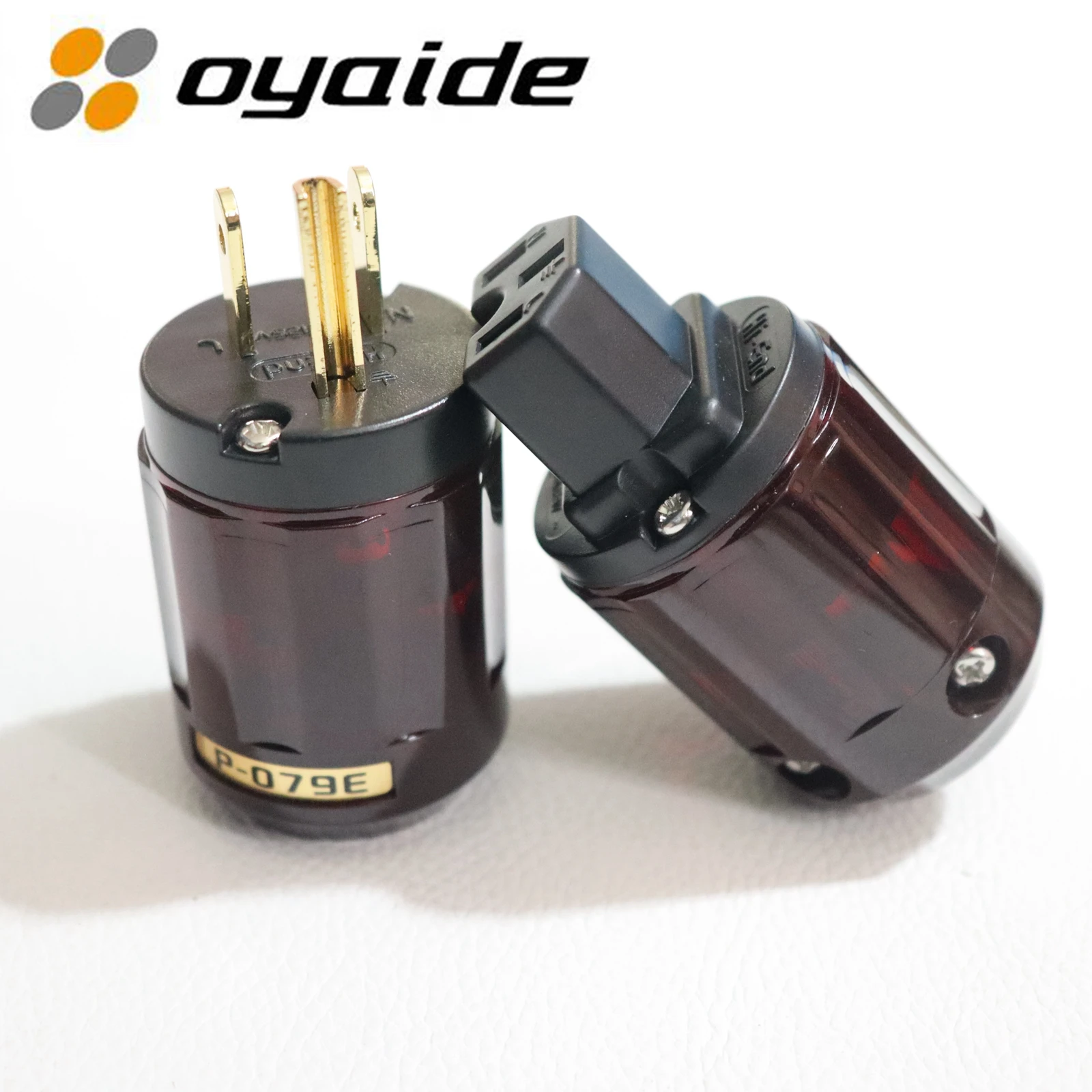 1pair Brand new Oyaide HIFI 079 Schuko EU/US Power cable Plug 24K gold ...