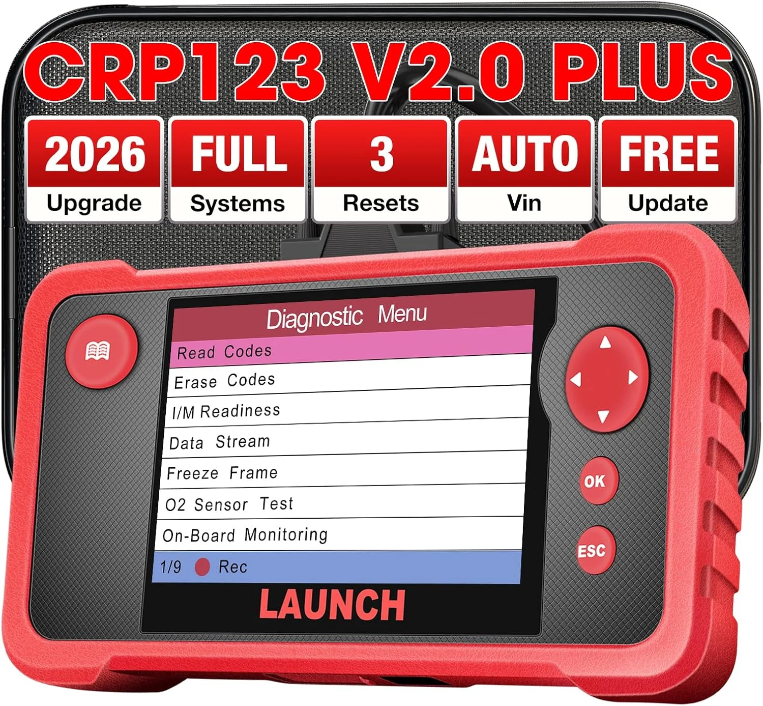 2026 LAUNCH CRP123 V2.0 Plus All System Scan Tool,3 Reset Oil Service ...