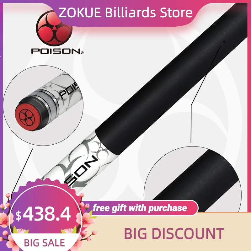 Official Poison 3d Billiard Pool Cue C8 Technology Shaft 12.75mm Tip ...