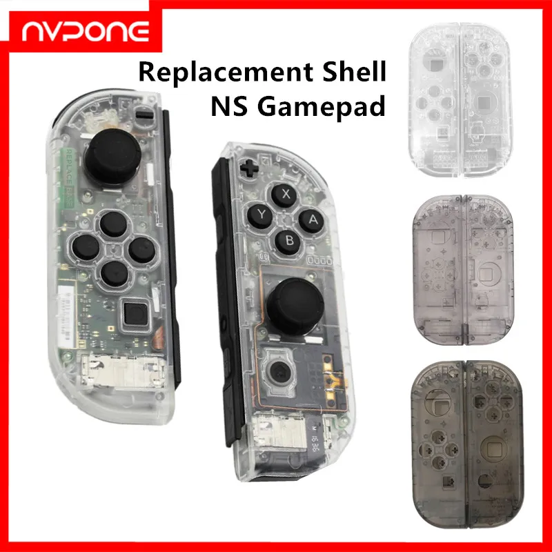 1-Pair-Transparent-Wireless-Gamepad-Left-Right-Housing-For-Nintendo ...