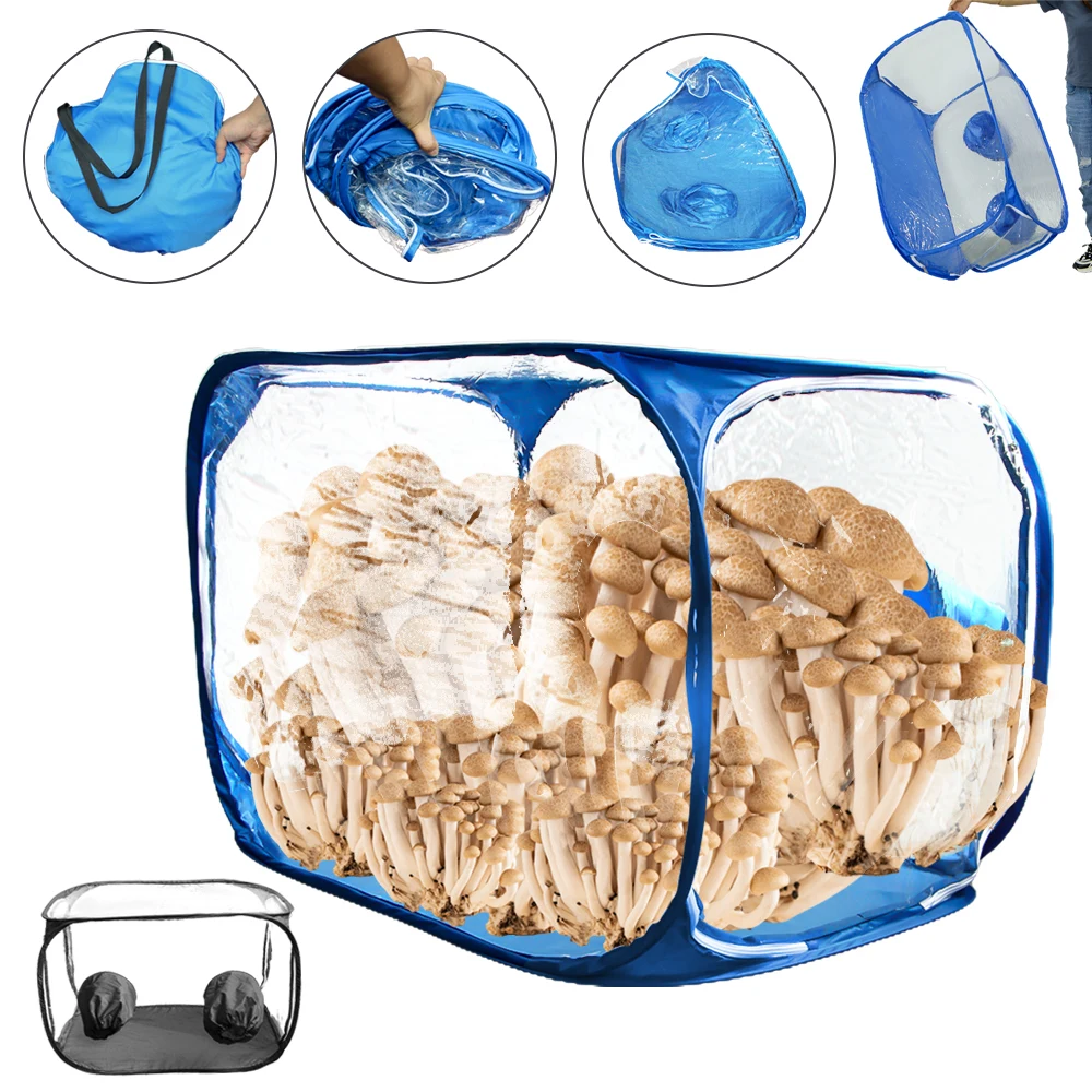 60x60x90cm-PVC-Still-Air-Mushroom-Grow-Box-Portable-Growing-Tent ...