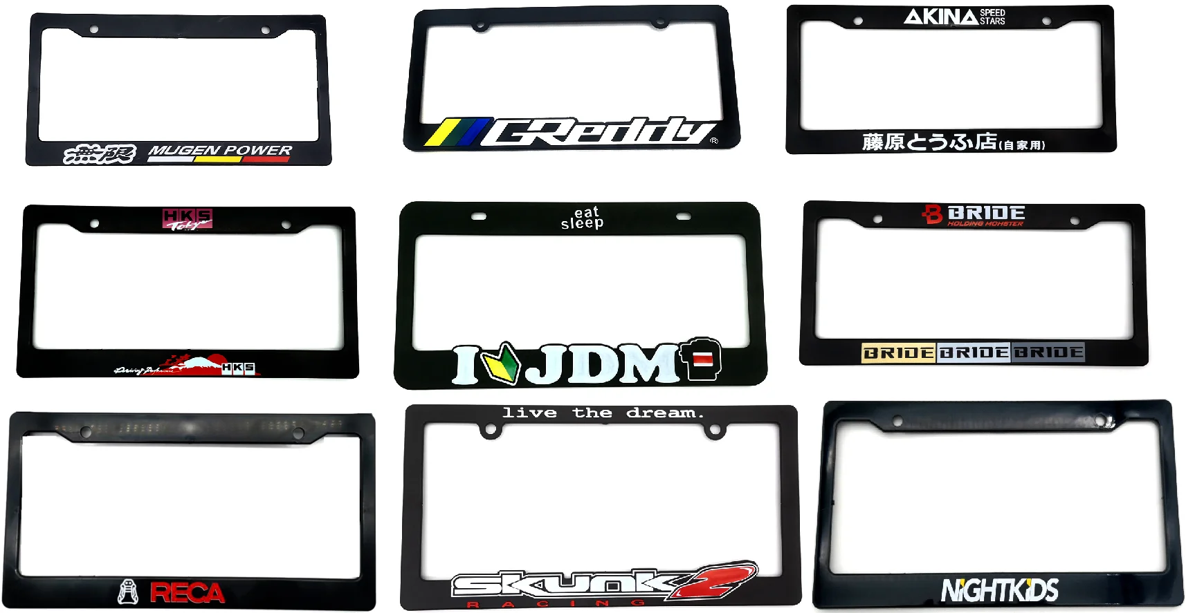 1PCS-Car-License-Plate-Frame-USA-Standard-ABS-JDM-Style-For-Decoration ...