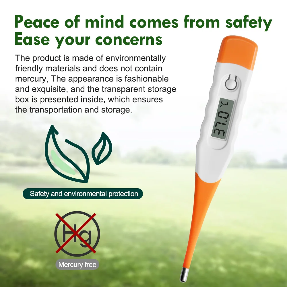 Thermometer für Erwachsene, digitales Mundthermometer für Fieber mit 15 ...