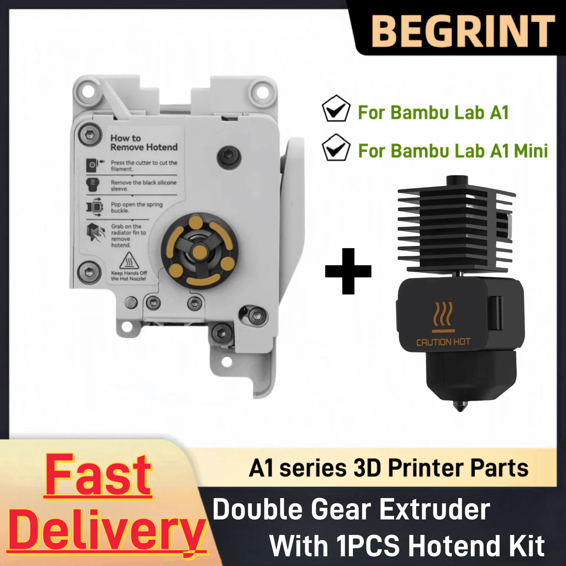 Bambu-Lab-A1-mini-Extruder-Dual-Gears-Extrusion-Motor-Hardened-Steel ...