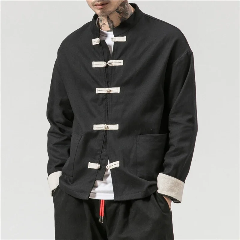 Men-Chinese-Style-Hanfu-Tops-Pants-Traditional-Ethnic-Kung-Fu-Jackets ...