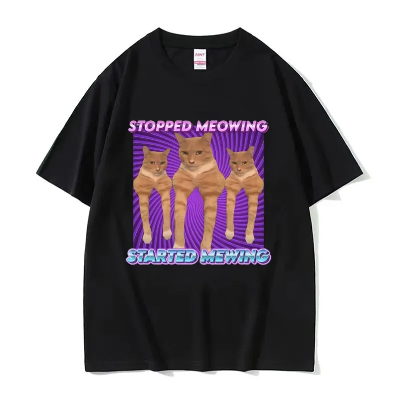 Cat-Mewing-Weirdcore-Cursed-Cringey-Meme-T-Shirt-Jaw-Looksmaxing-Funny ...