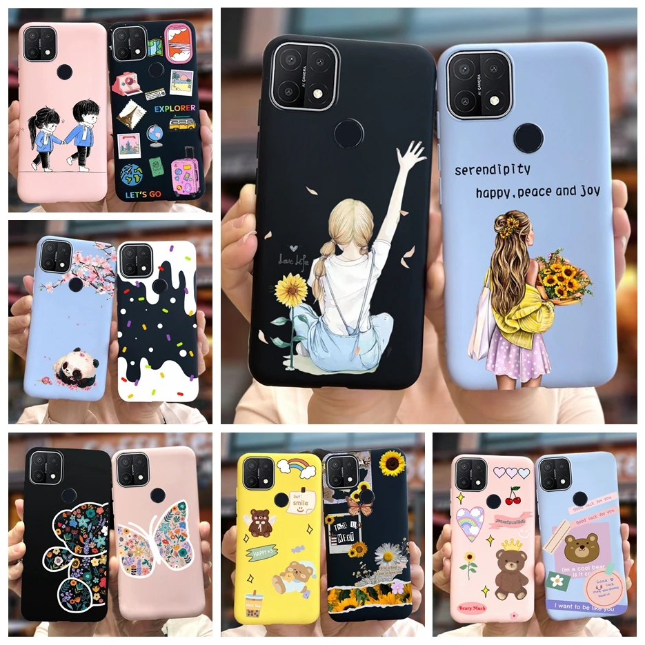 For-Oppo-A15-Case-Oppo-A15s-Cute-Cartoon-Girls-Cover-Soft-Silicone ...