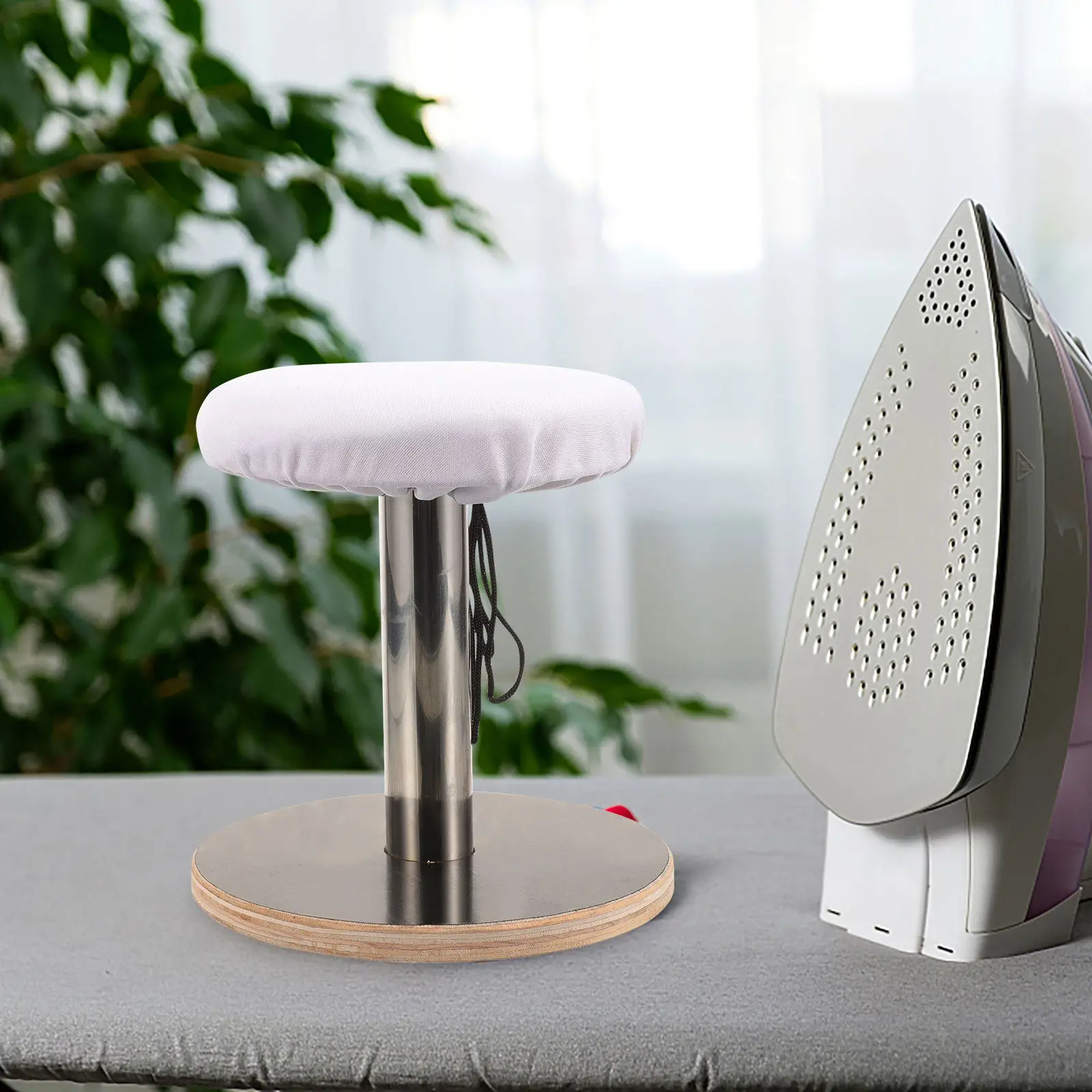 Wooden Round Ironing Stool for Clothes Shoulder and Sleeve Heavy Duty ...