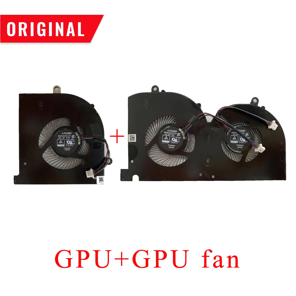 New-Original-CPU-GPU-Cooling-Fan-for-MSI-Stealth-GS75-9SF-9SG-8SG-P75 ...