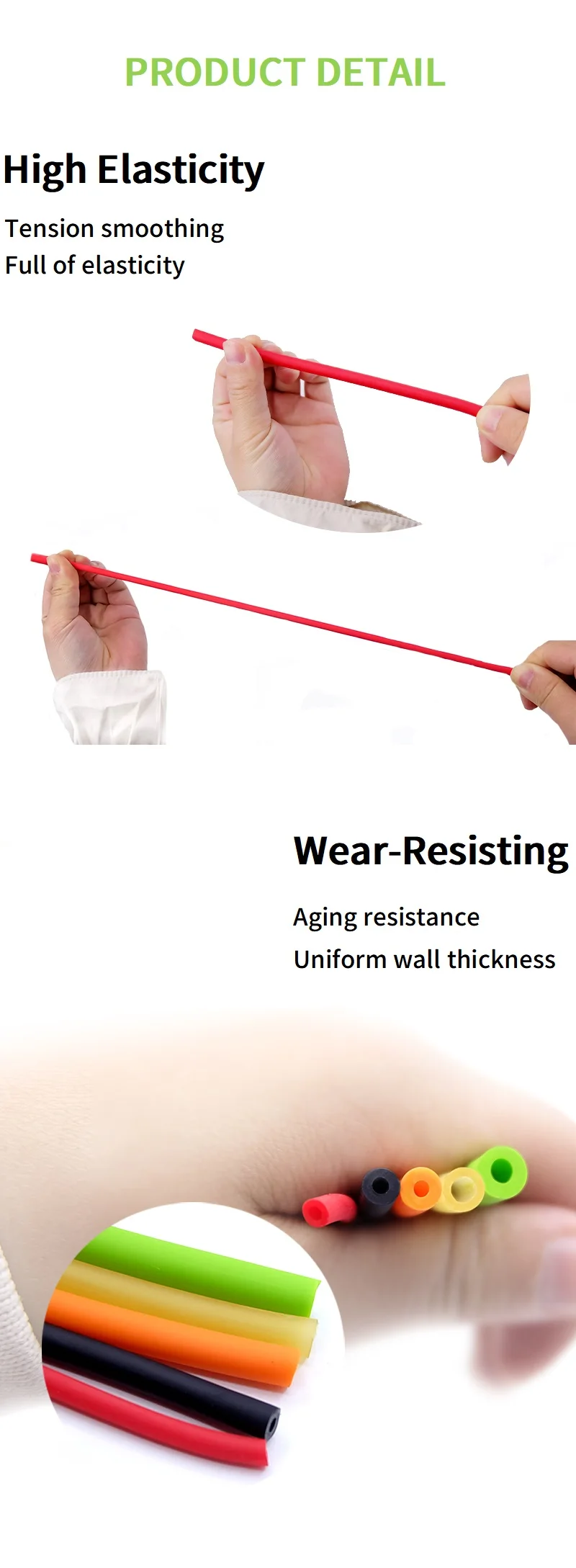 Tuyau,Rouge-3M-1.7mm x 4.5mm--Tuyaux en caoutchouc latex naturel pour ...