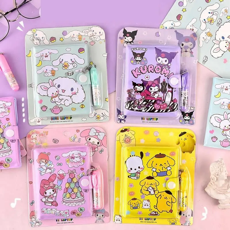 Sanrio-Notebook-Gel-Pen-Set-Kuromi-Hello-Kitty-Cinnamoroll-Kids-Notepad ...