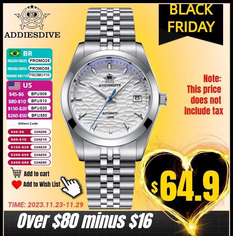ADDIESDIVE-European-American-Business-Wrist-Watch-Automatic-Mechanical ...
