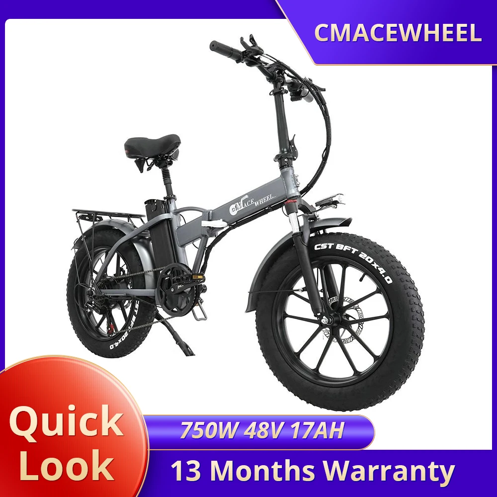 CMACEWHEEL-GW20-Electric-Bike-20-4-0-Inch-Fat-Tires-750W-Motor-45Km-h ...