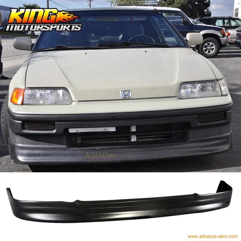 Fit For Honda Crx 88 89 90 91 Cs Style Pu Front Bumper Lip Spoiler Poly ...