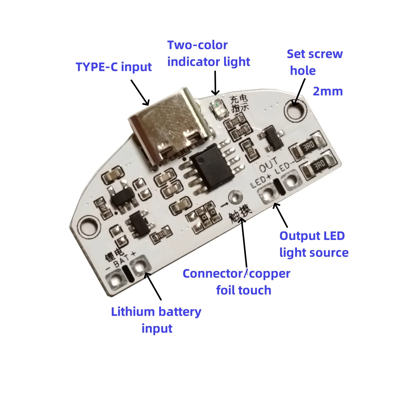 TYPE-C-Table-Lamp-Circuit-Board-USB-Charging-Three-Gear-Stepless ...