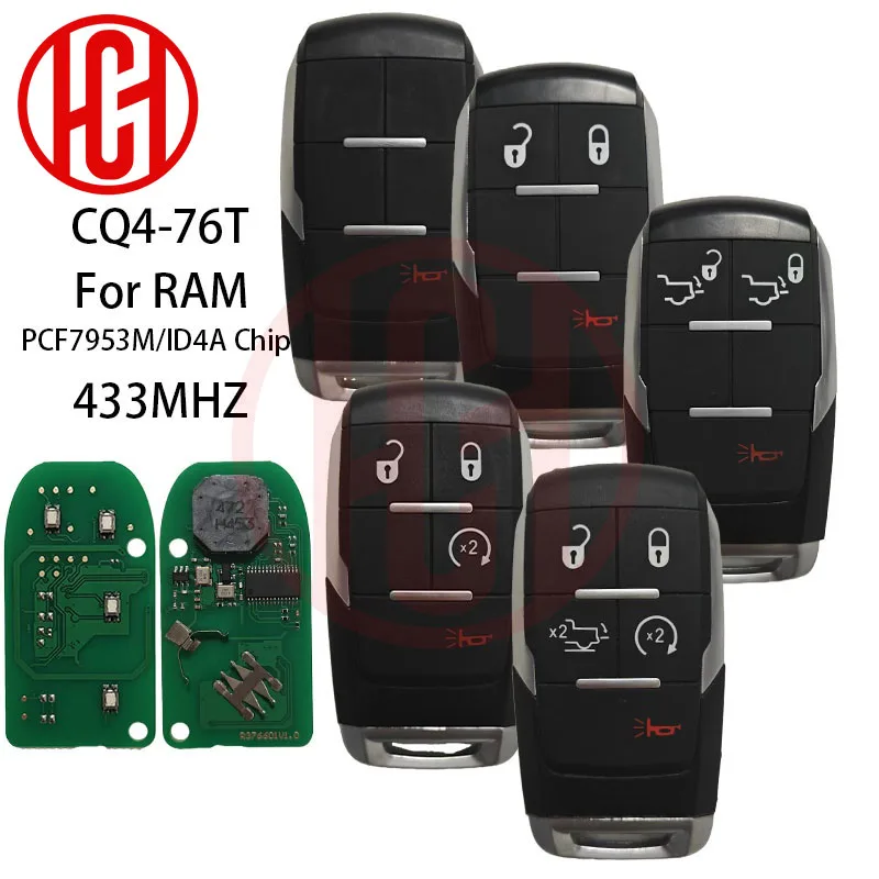 ID4A/PCF7953 Chip 433MHz GQ4-76T Keyless Go Car Remote Key 68374994 For ...