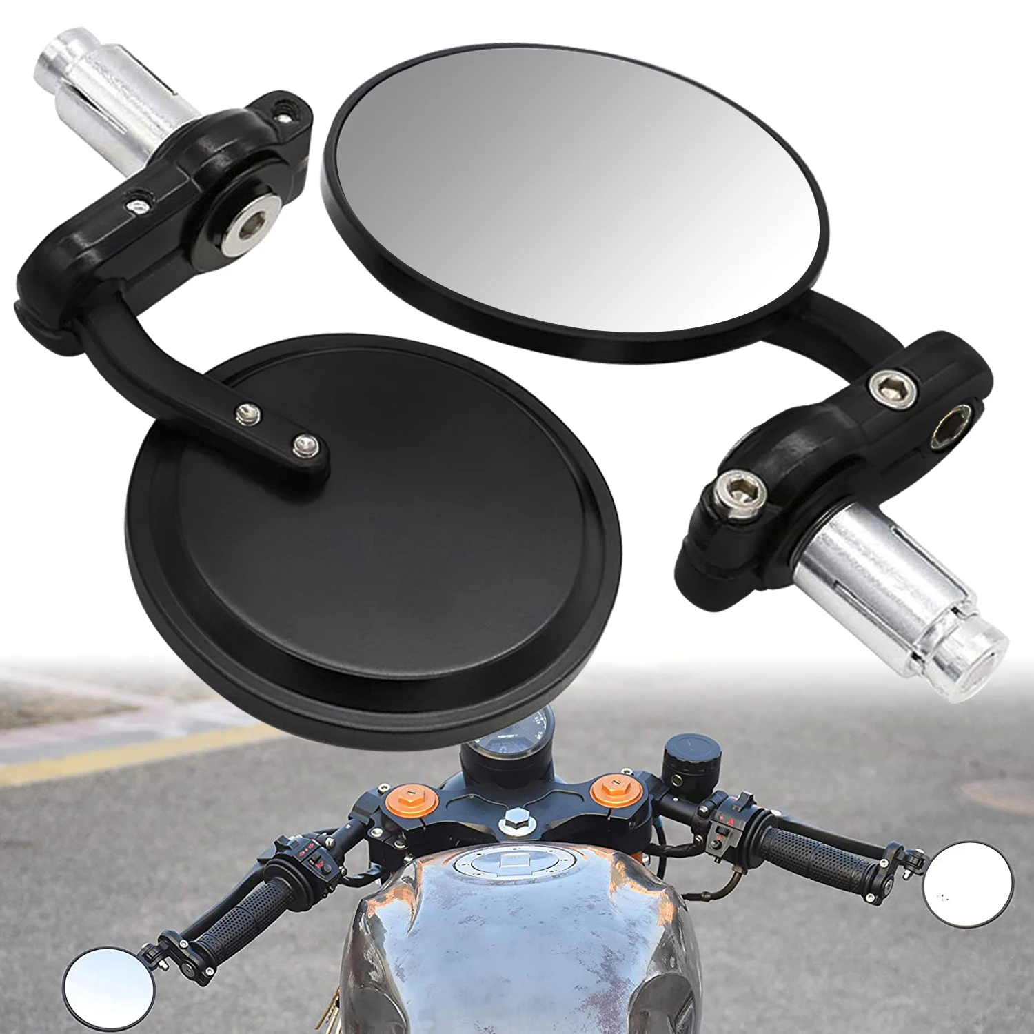 Universal-Rear-View-Mirrors-Motorcycle-Handle-Bar-End-Convex-Mirrors ...