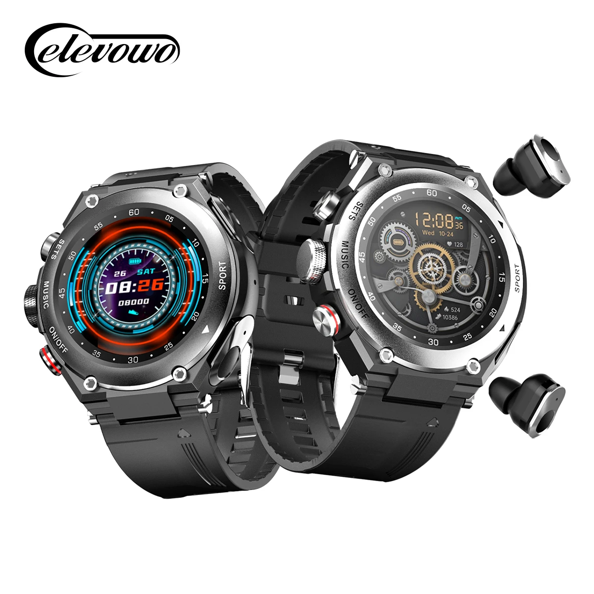 New T92 Smart Watch Men Women With Earbuds 3 In 1 Fitness Tracker ...