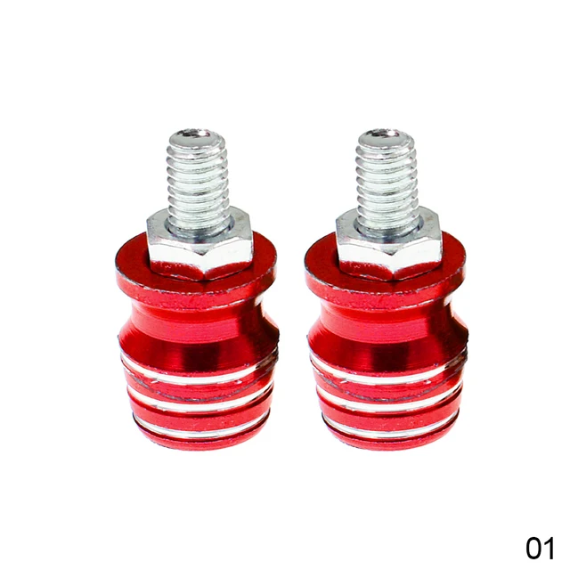 2Pcs 5mm Aluminum Motorcycle Stand Screws Swingarm Spools Slider Stand ...