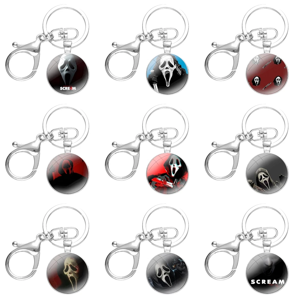 Cartoon-Creative-Fashion-Design-Ghostface-Scream-Keychain-Handmade ...