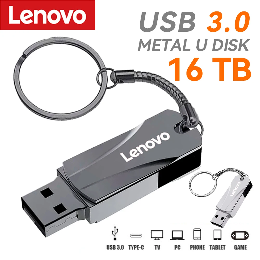 Lenovo-Mini-unidad-Flash-Usb-de-Metal-Pendrive-peque-o-de-128-256-512GB ...