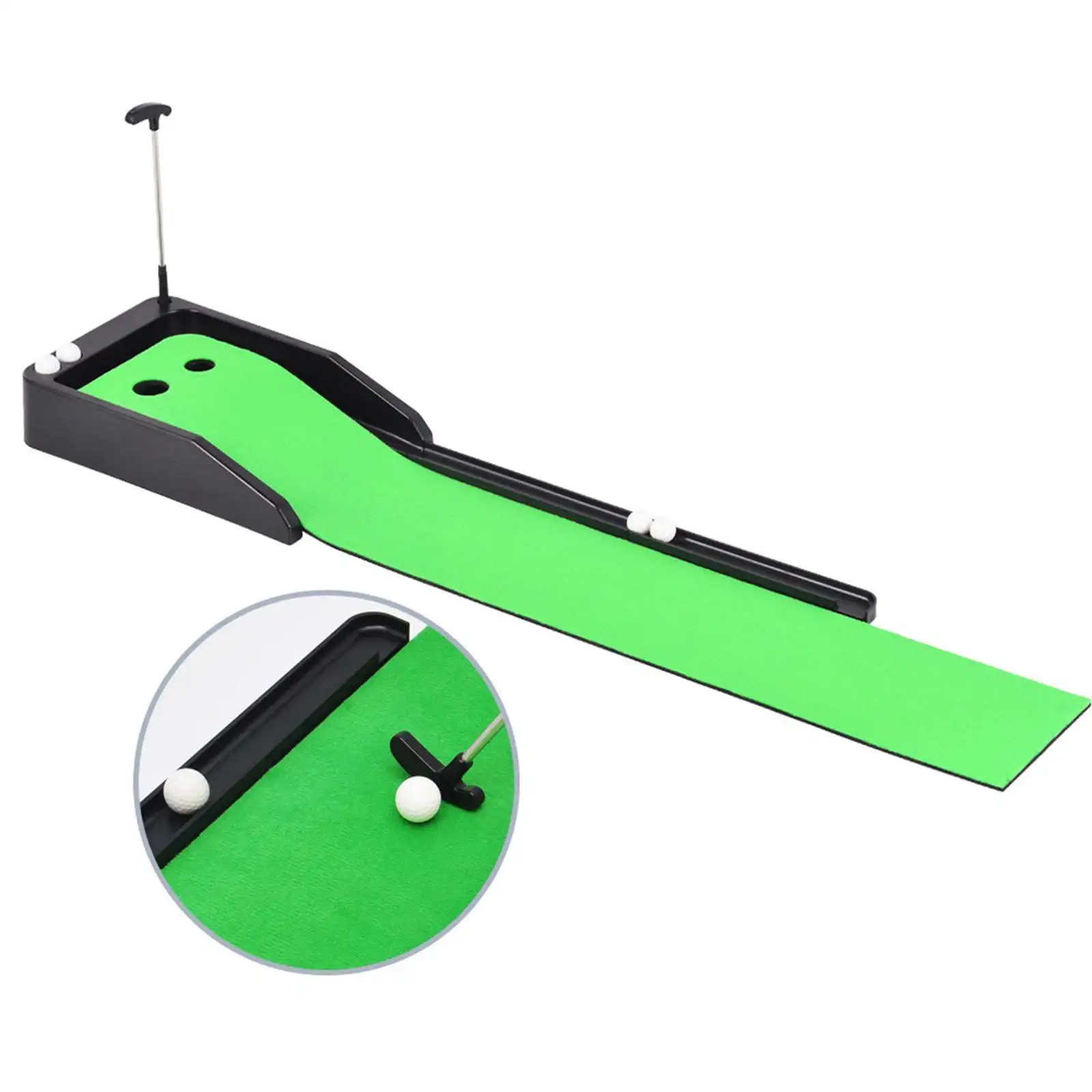 Golf Putter Practice Mat Automatic Return Ball Anti-Skid Training ...