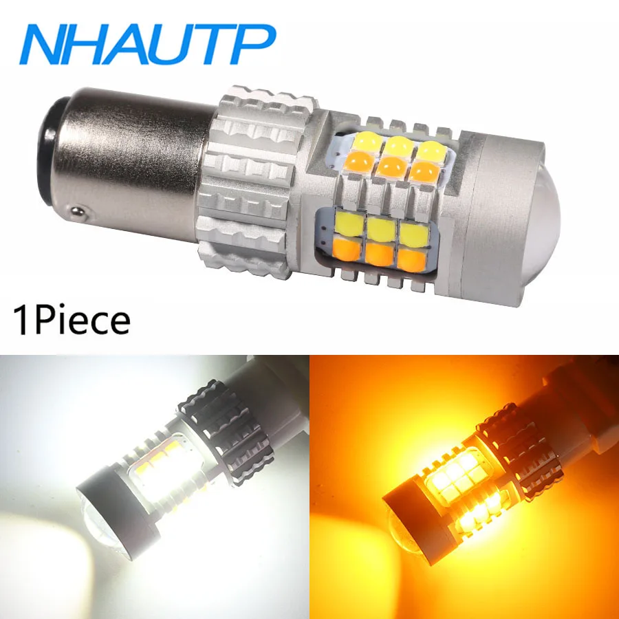 NHAUTP-1Pcs-T20-W21-5W-T25-P27-7W-BAY15D-P21-5W-7443-1157-Dual-Color ...